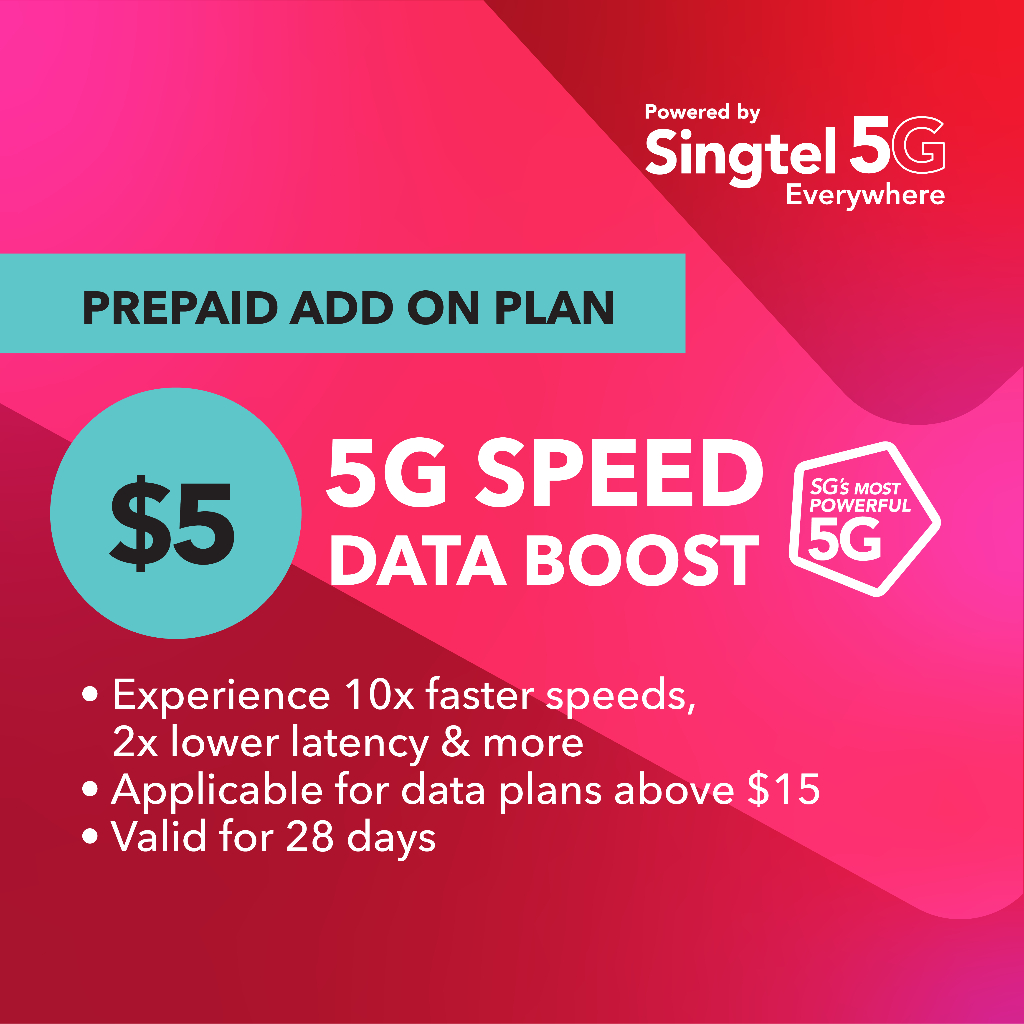 SingTel $5 5G Boost 4-Week Add-on Plan - EASY MOBILE TOP-UP | Take App