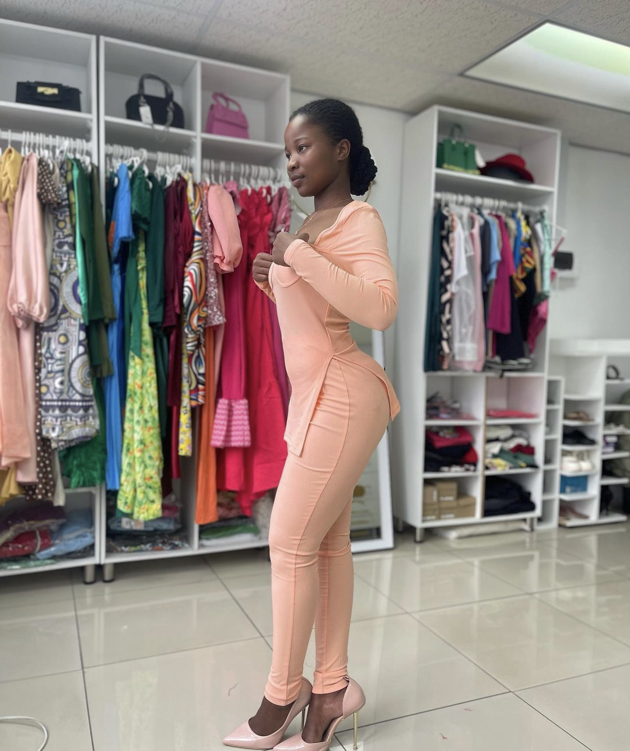 Peach set - Cassie M Clothing | Take App