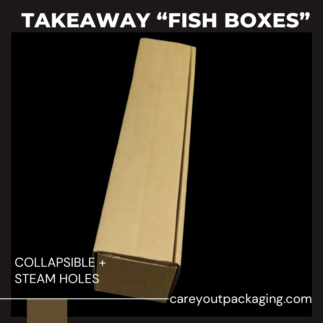 GRILLED FISH TAKOUT BOXES - 20” x 4.5” x 4” BROWN - PACK OF 50 PIECES ...