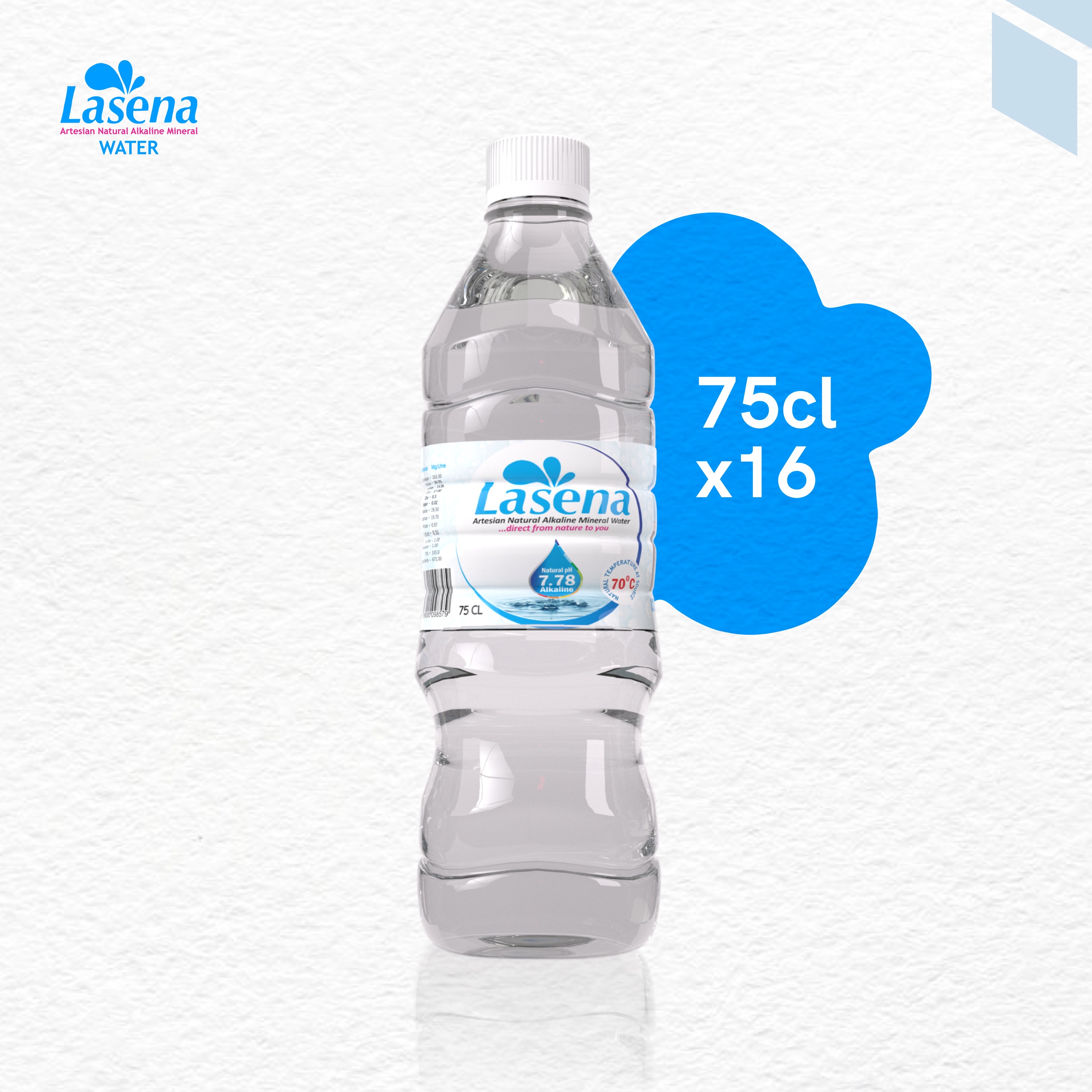 Lasena Natural Alkaline Water - 75CL Pack Of 16 Bottles - LASENA WATER ...