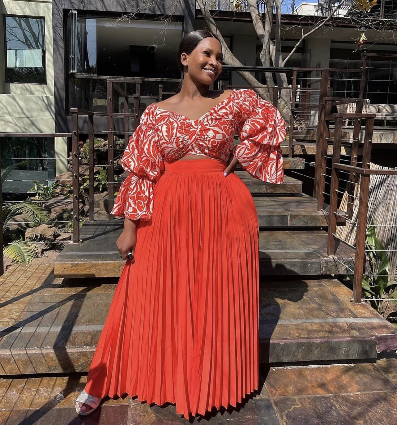 Pleated graphic traditional set - Cassie_M_clothing | Take App