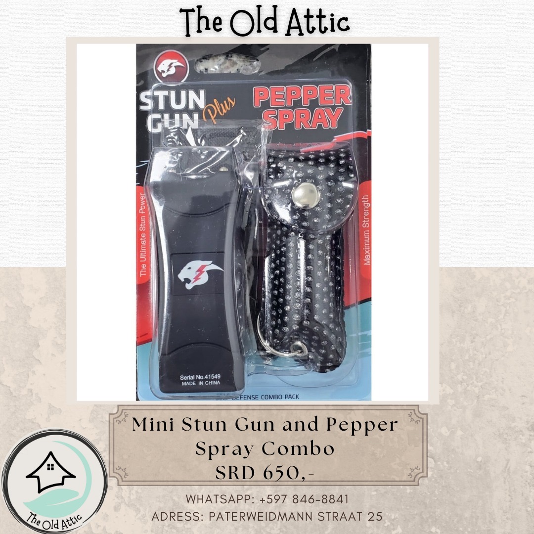 Mini stun gun and pepper spray combo - The Old Attic | Take App