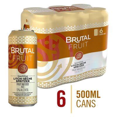 BRUTAL FRUIT LITCHI 500ML CAN 6 PACK - MERRELO'S DELIVERY | Take App