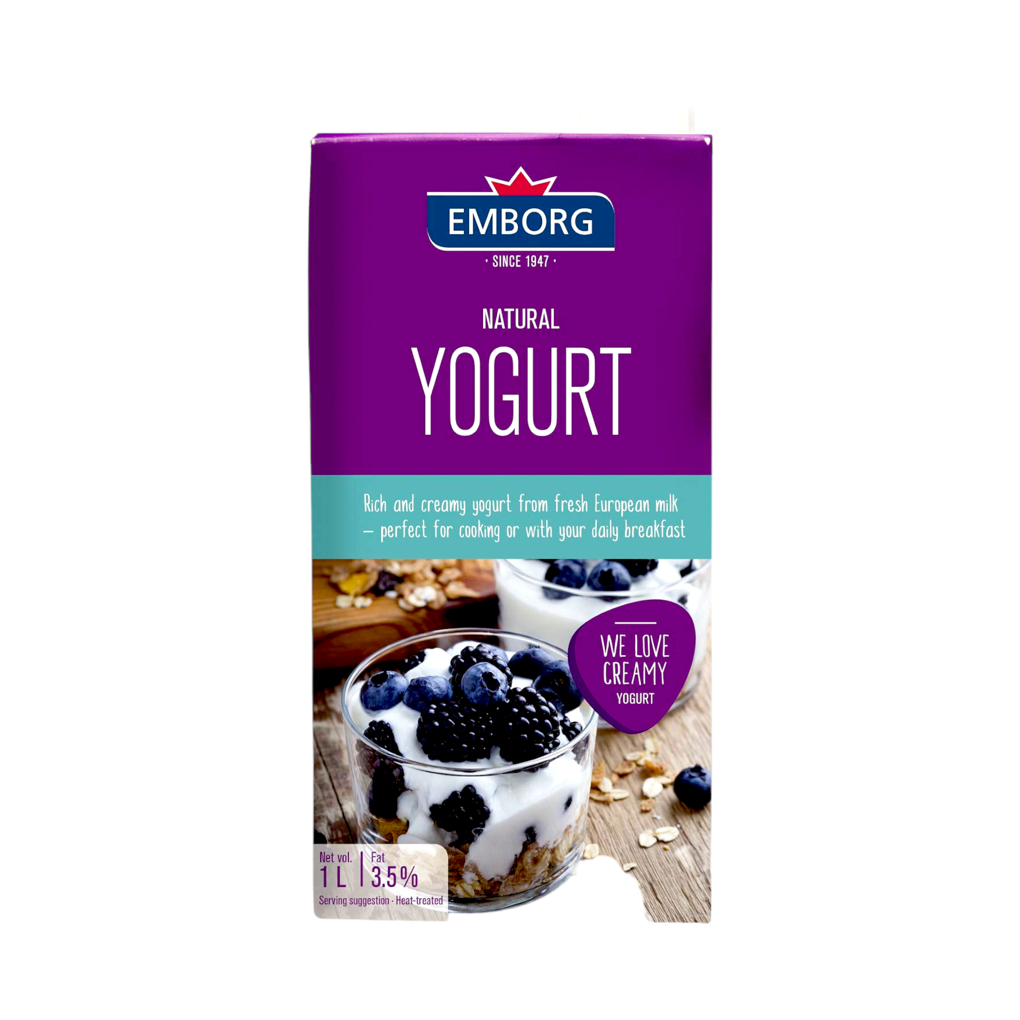 Emborg Natural Plain Yogurt 1L - Ying Bee Food Service (Denise)