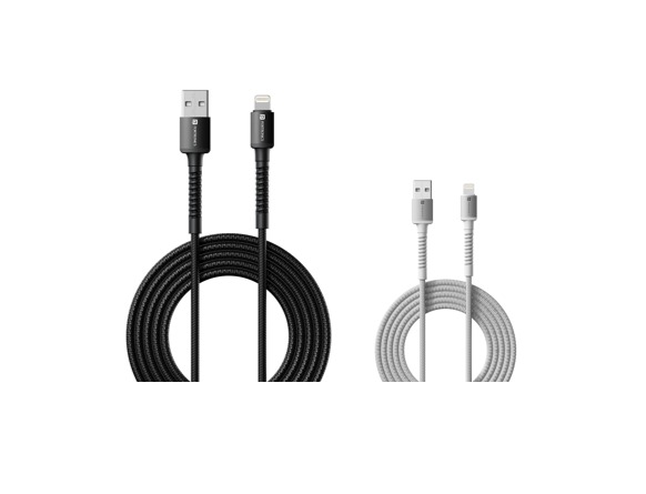 Portronics Konnect X 1 meter USB to 8 Pin Cable Nylon Braided with 3A ...