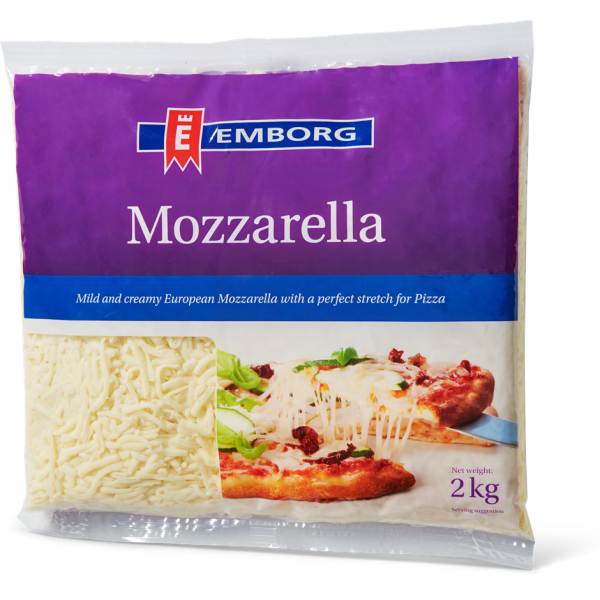 Emborg Shredded Mozzarella 2kg - Ying Bee Food Service (Denise)