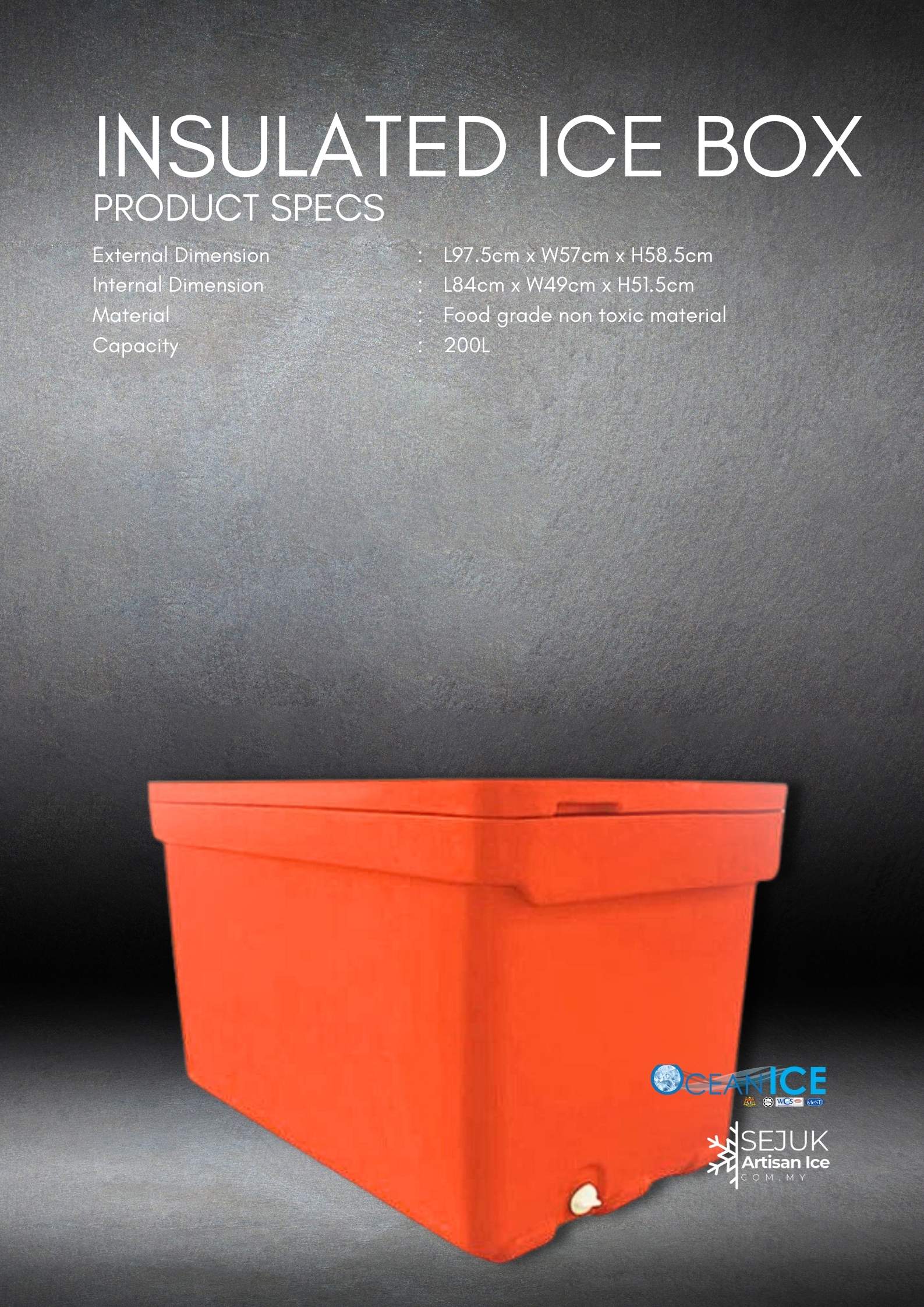 Insulated Ice Box - Edible Ice Supplier