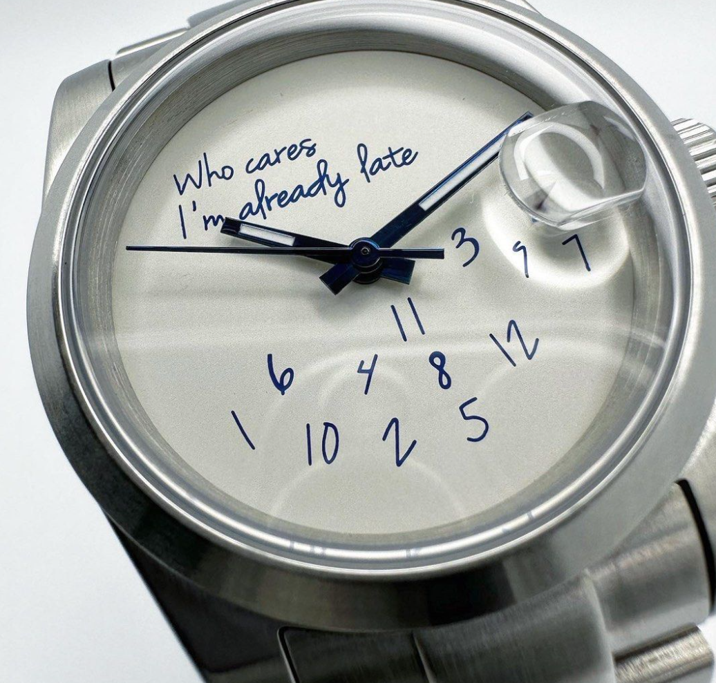 'Who Cares? I'm Already Late' DateJust - Jantzen Watches | Take App