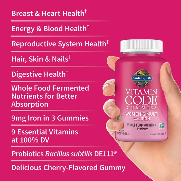 Vitamin Code Women's Multivitamin Plus Iron and Probiotics Gummies ...