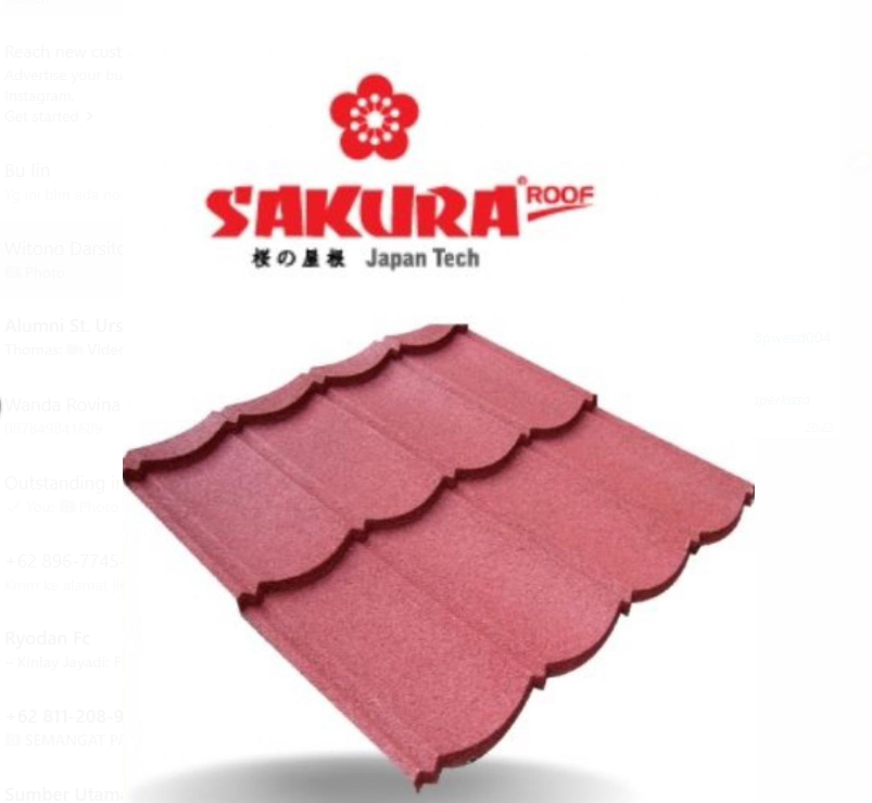 Genteng Sakura Roof - Toko Besi dan Baja Andal Prima – [Jakarta Bogor ...