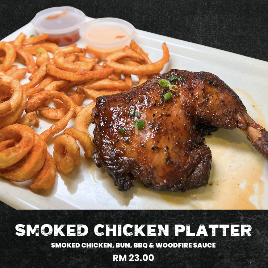 Smoked Chicken Platter - Woodfire Burger | Take App