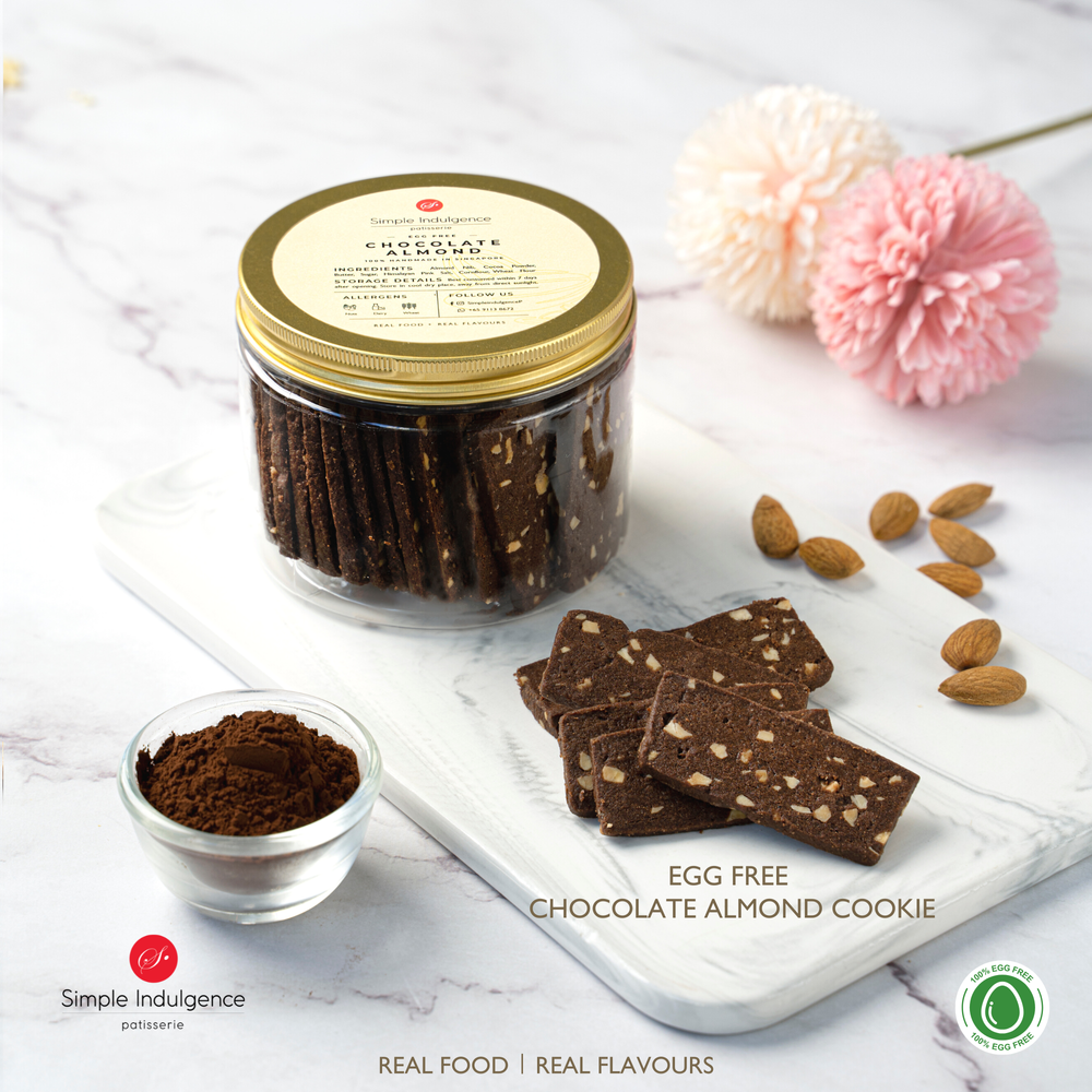 Chocolate Almond Egg Free Cookies - Simple Indulgence Patisserie - Artisanal Delights, Pure ...