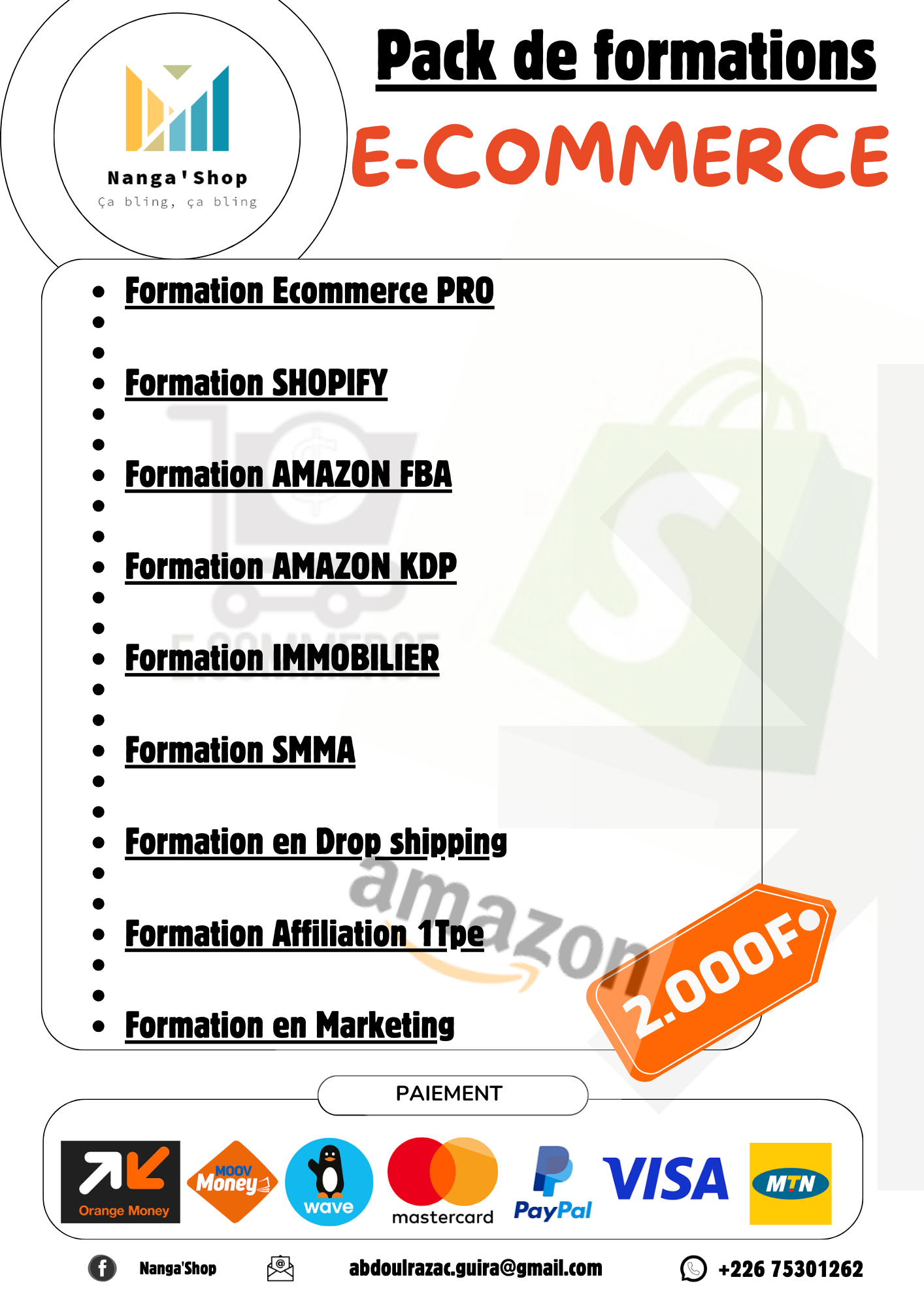 Formation E-commerce - NANGA'SHOP | Take App