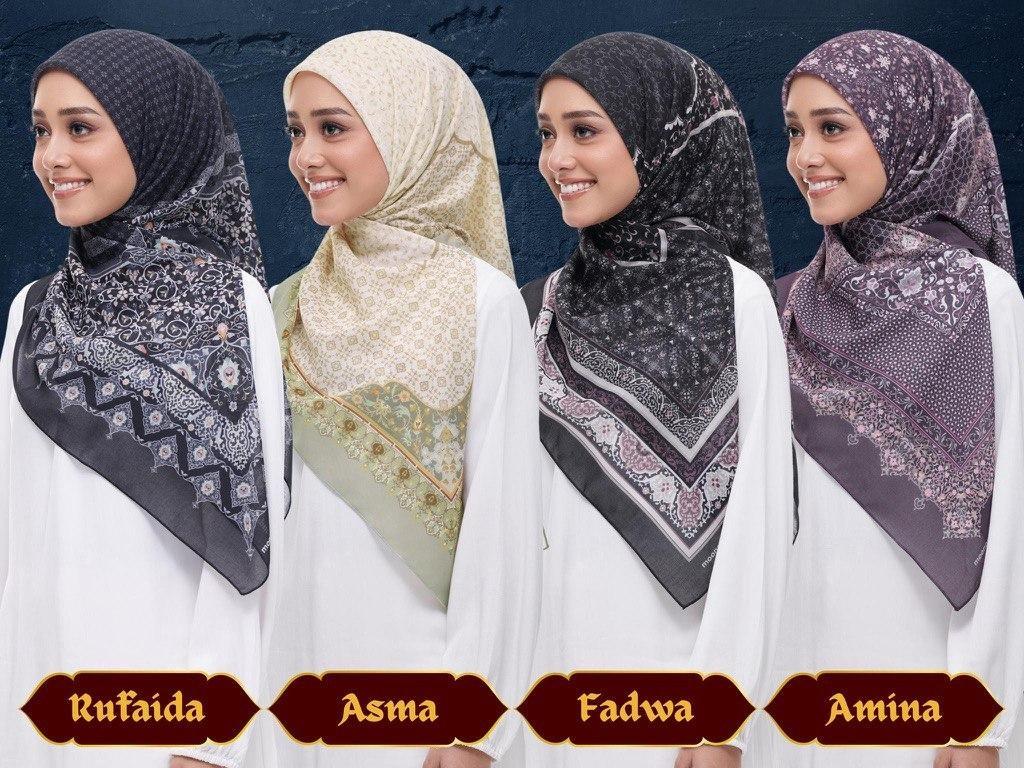 Amra Collection (Cotton Voile Square Hijab) by Moonandstella - Emma Clozet