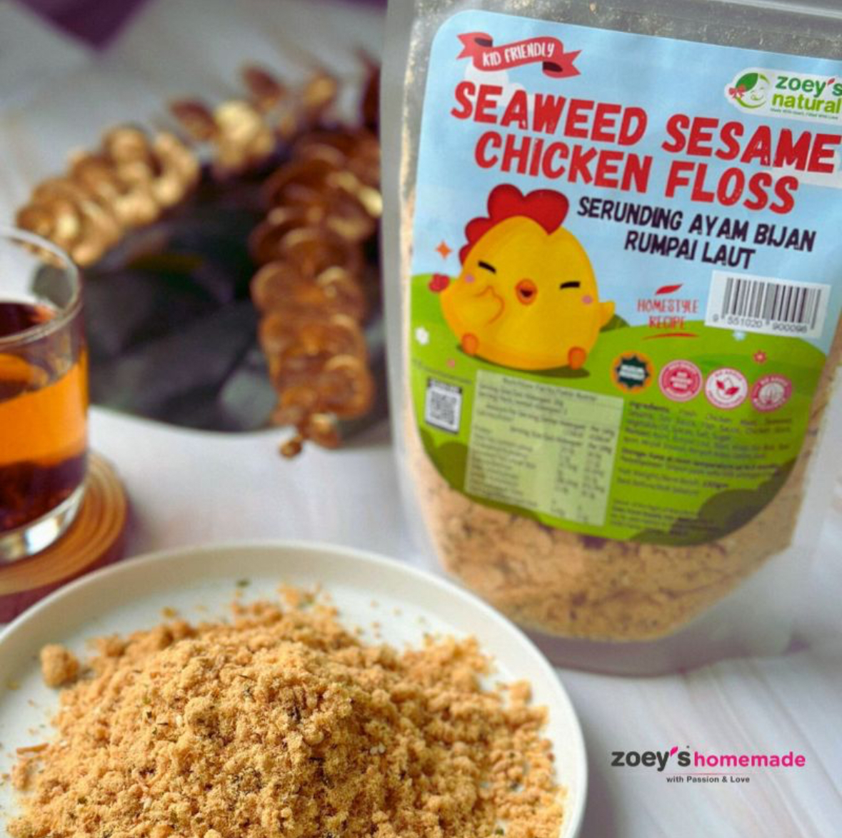Zoey Seaweed Sesame Chicken Floss (±150g) - 4us Grocer | Take App
