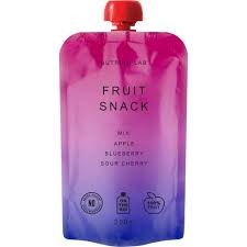 Nutrino Lab Fruit Snack Apple Blueberry & Sour Cherry Puree - no added ...