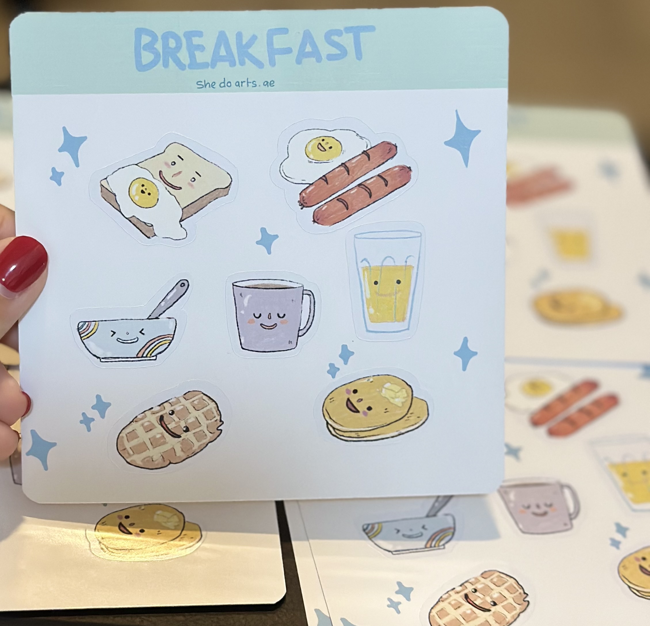 Breakfast sticker sheet - She does arts | Take App