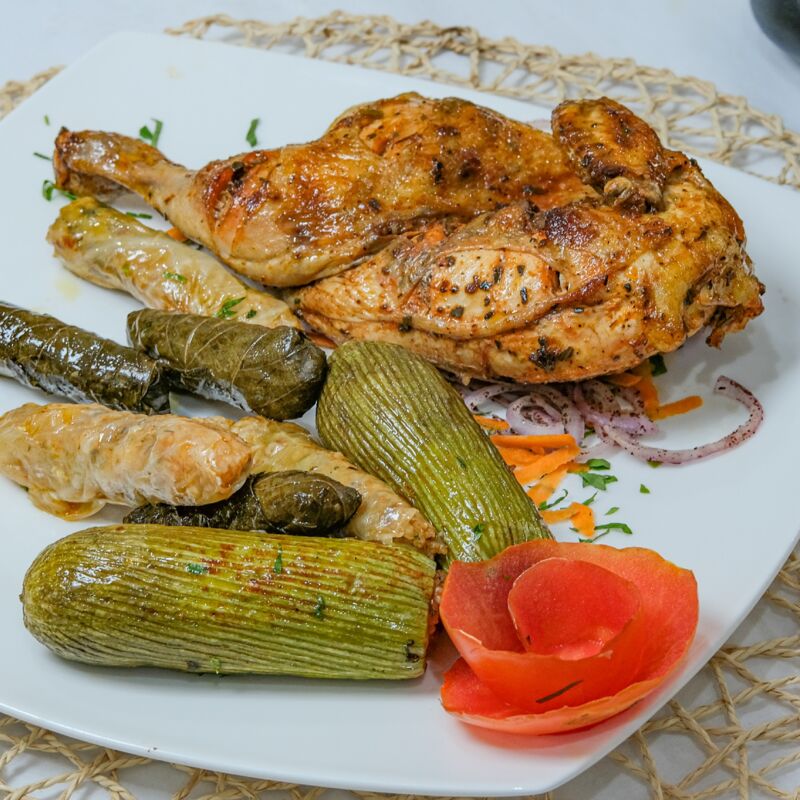 Mix Mahshi + Chicken محشي مشكل + دجاج - Best arabic food in Alkhor ...