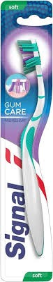 Signal Gum Care Blue & White Soft Toothbrush with V Bristles - SMARTBUY