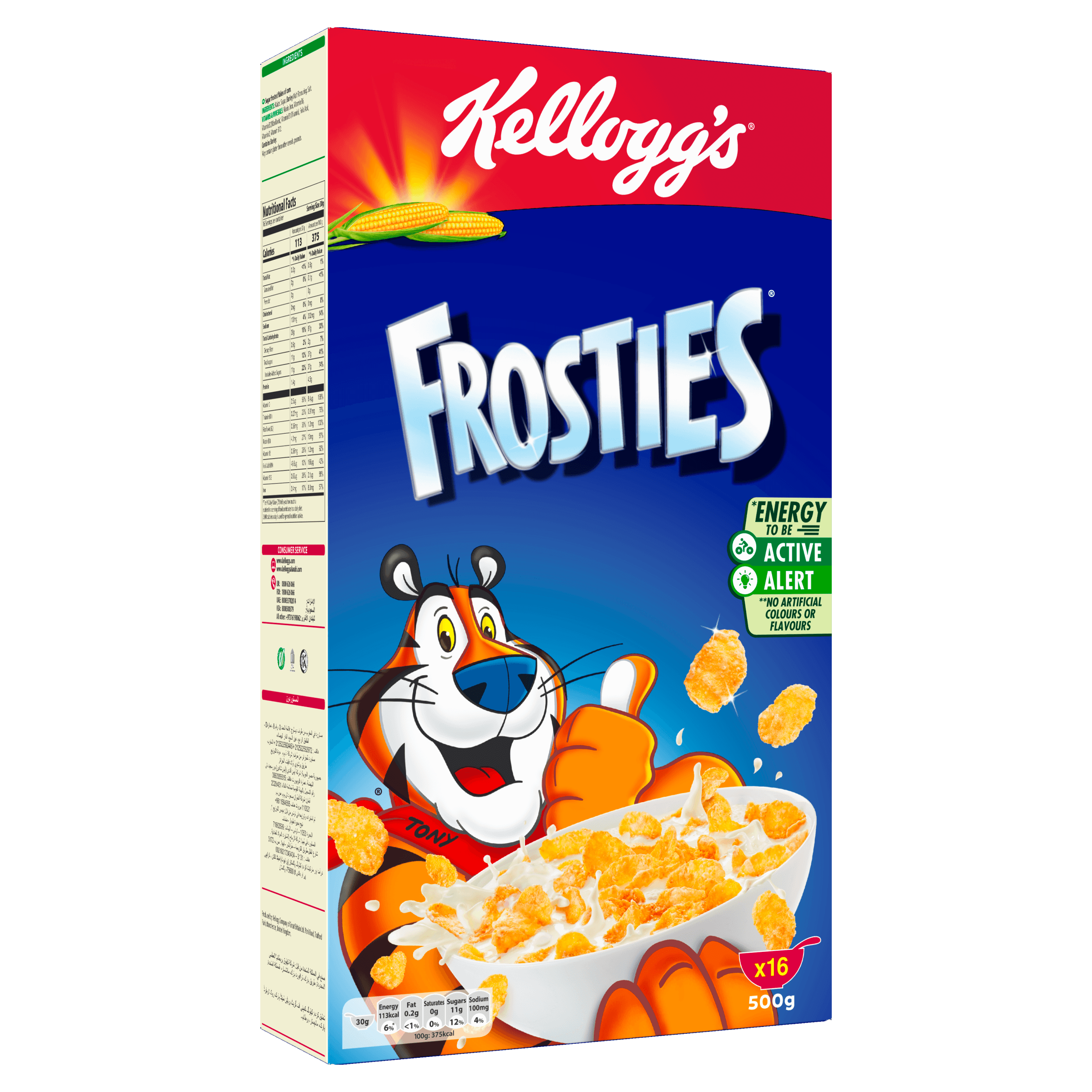 Kellogg s Frosties Sugar Frosted Corn Flakes - artificial colors free ...