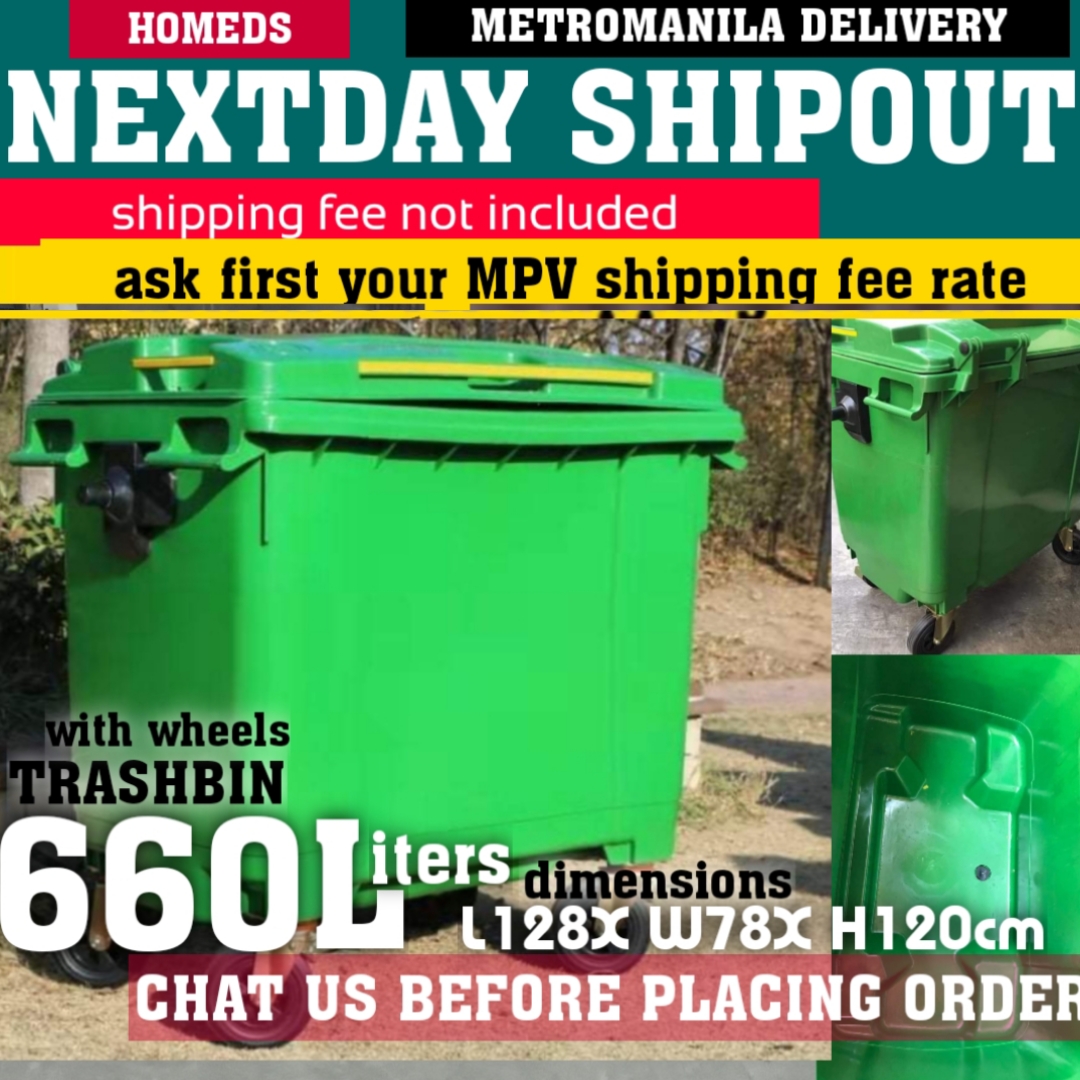 660 liters big trash bin with wheels - Homeds | Take App