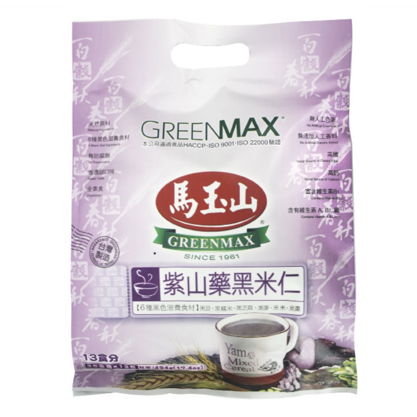 DF GreenMax Yam & Mixed Cereal 紫山药黑米仁 （ 30 gm x 12 Pkt ) - 4us ...