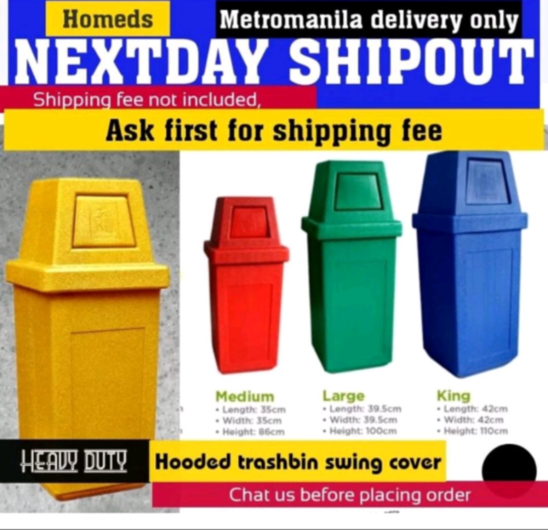 Heavy duty Hooded trash bin swing cover - Homeds | Take App