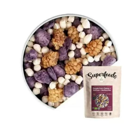 Organic Purple Corn-Quinoa-Mulberries Cereal Mix (250 g) - MEOD FRESH ...