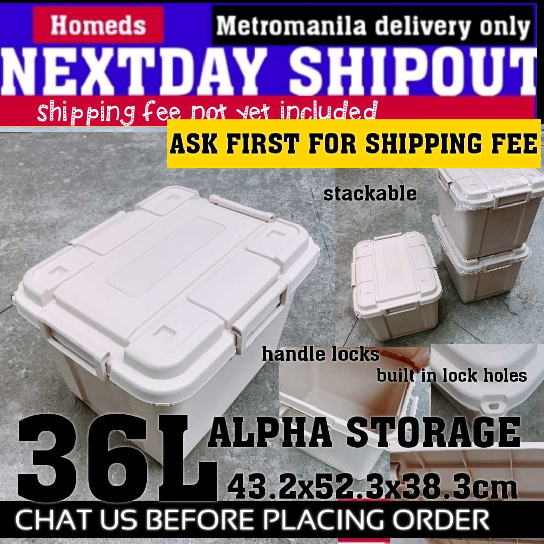 Alpha 36L tough storage with padlock holes - Homeds | Take App