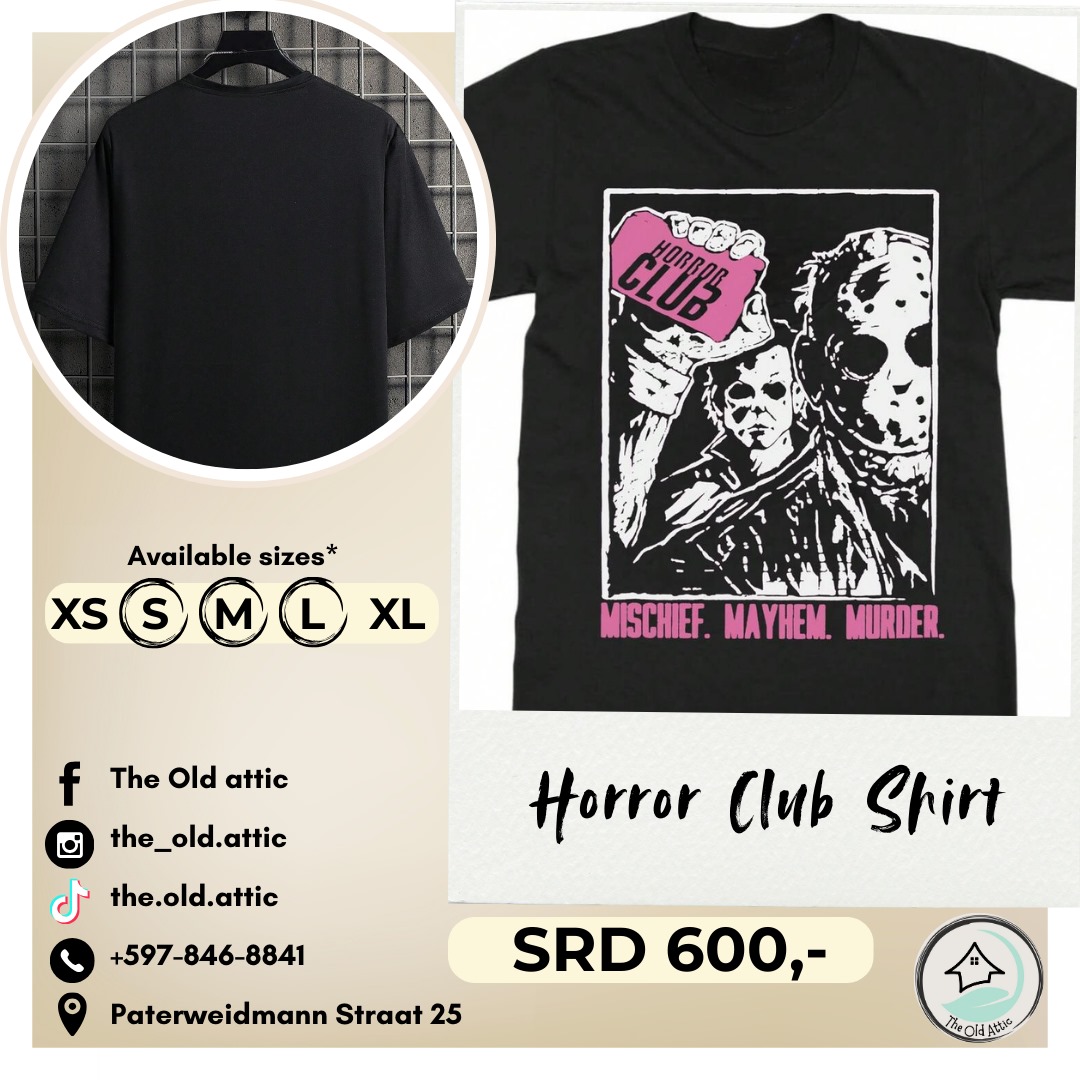 Horror club shirt - The Old Attic | Take App