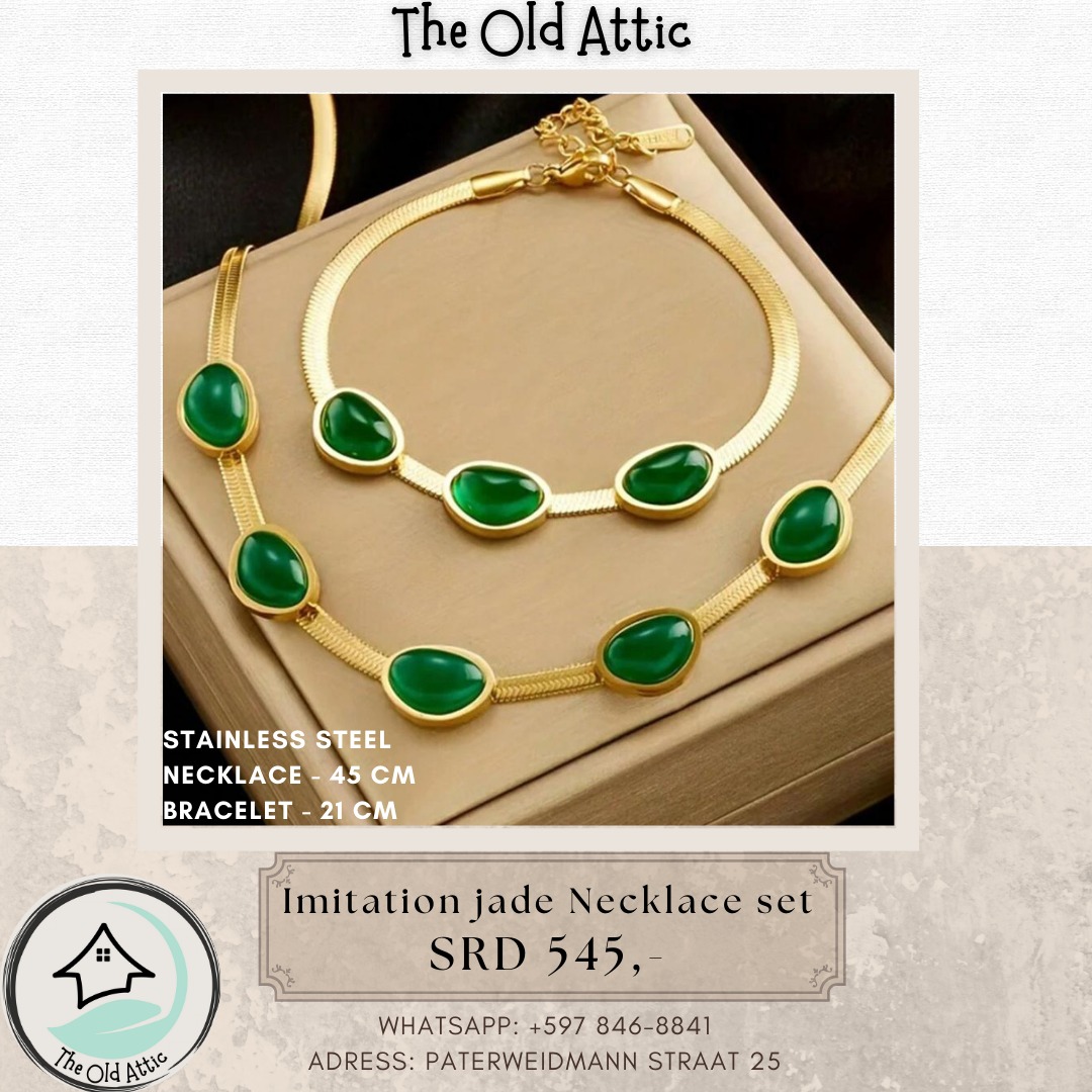 Imitation Jade Necklace Set - The Old Attic | Take App