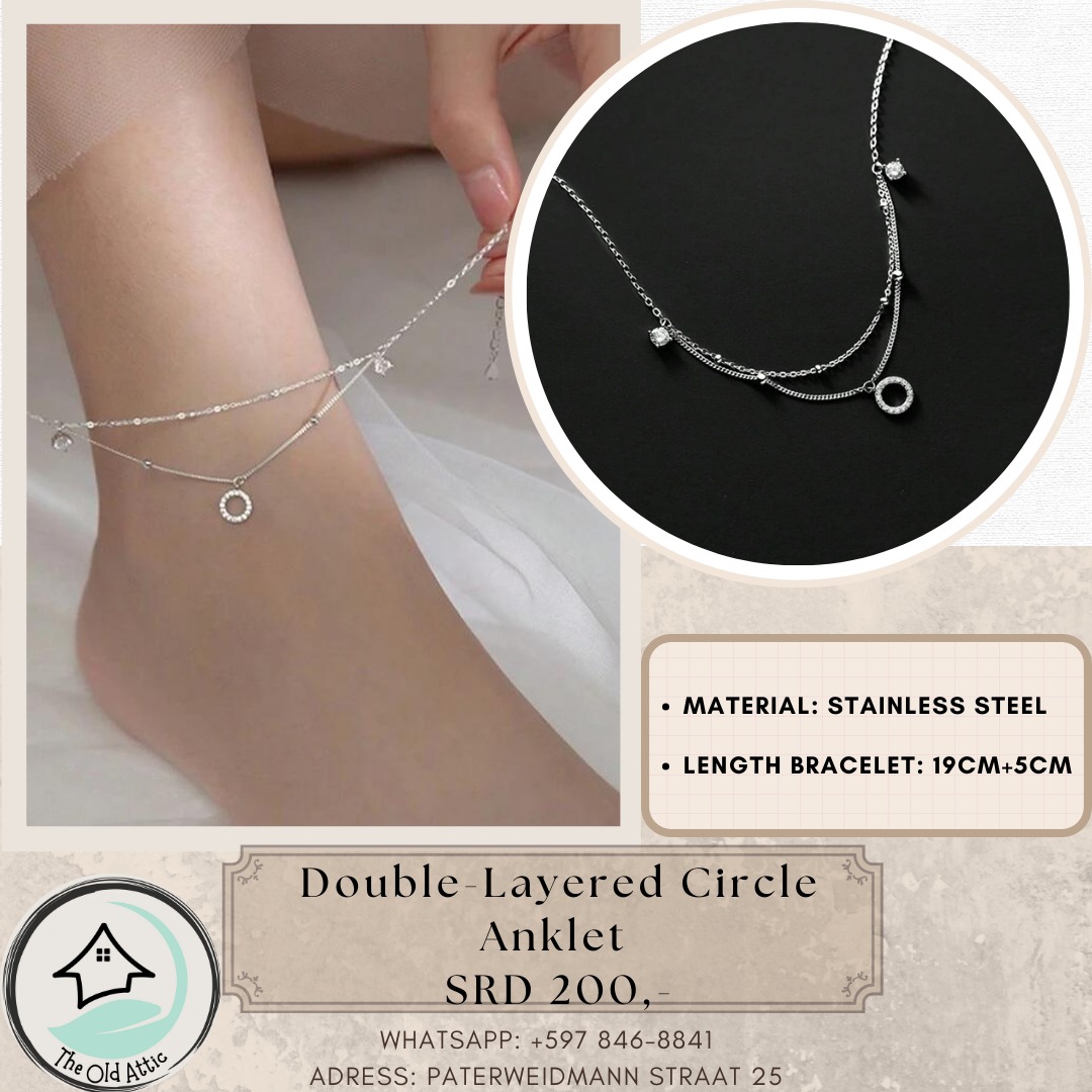 Double Layered Circle Anklet - The Old Attic | Take App