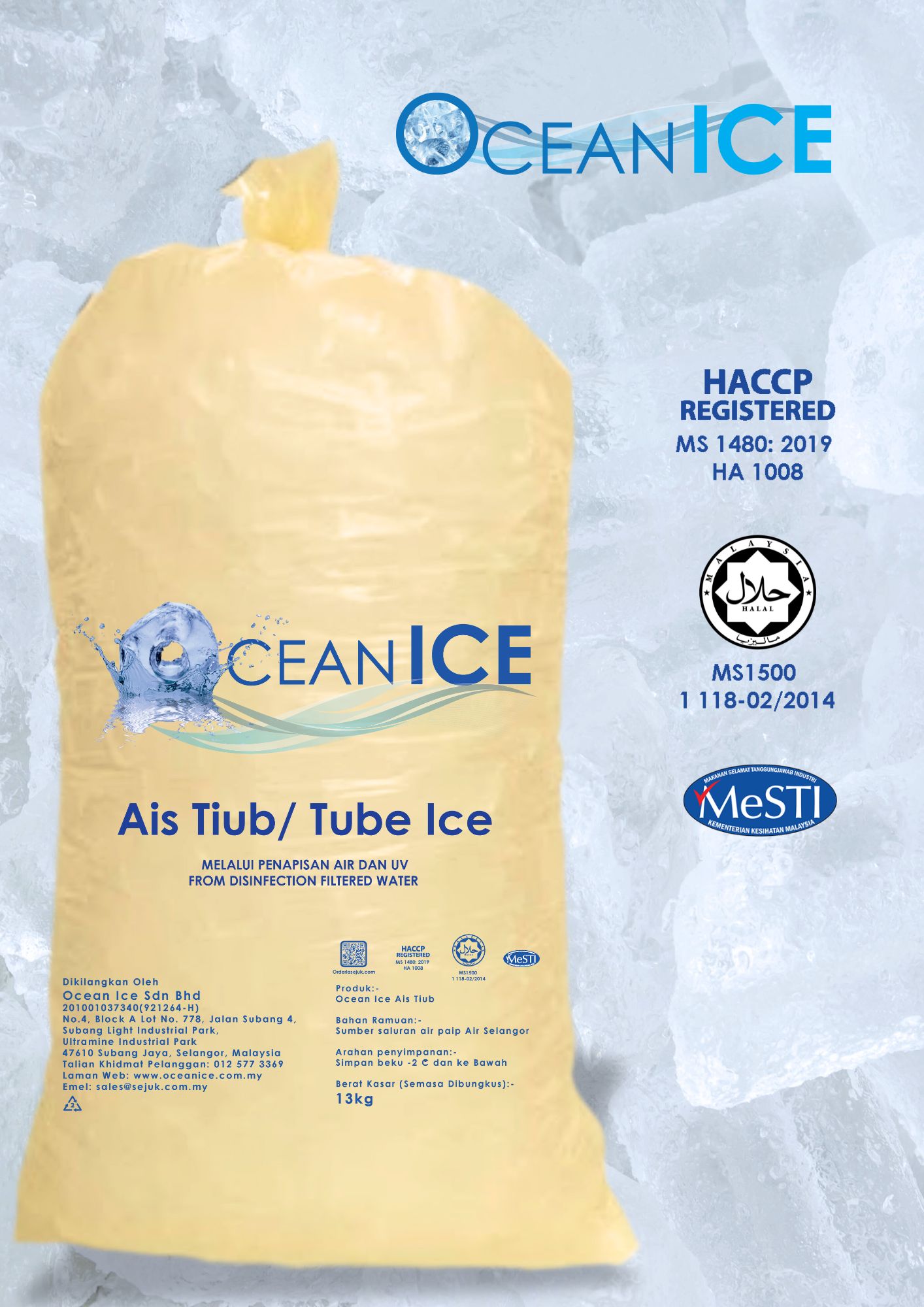 Tube Ice - Ocean Ice Sdn Bhd - Ice Manufacturer