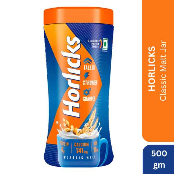 Horlicks Classic Malt, 500gm Jar - ASON MARKET