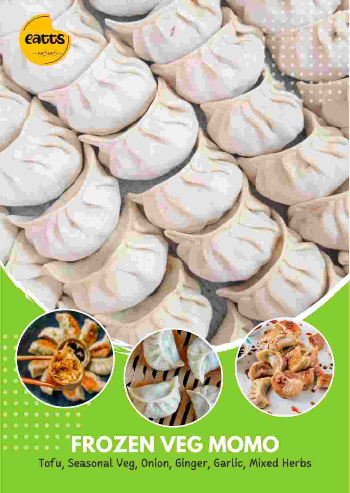 Eatts Frozen Veg Momo, 20 Pieces Pack - ASON MARKET