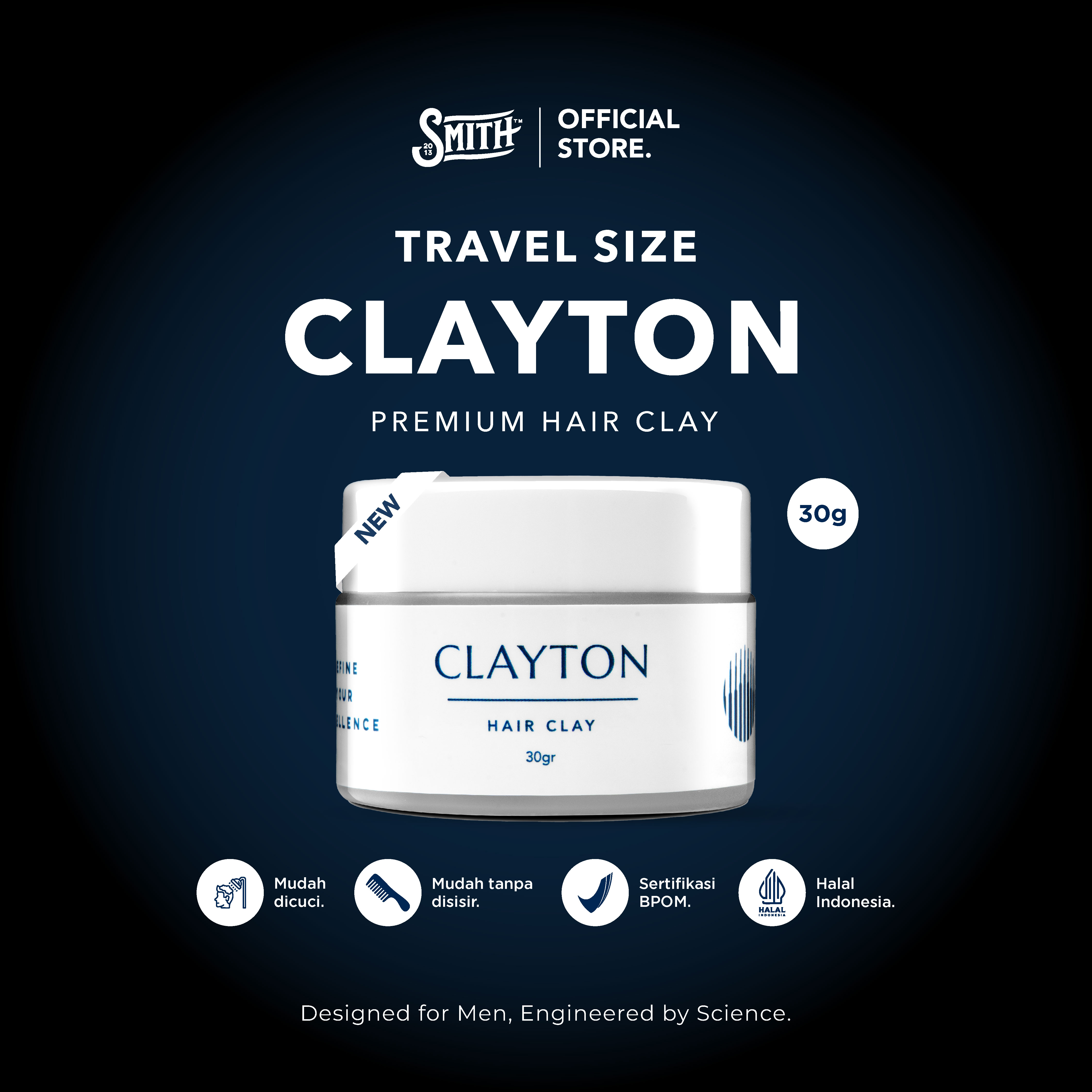SMITH - Travel Size Clayton Hair Premium Clay 30gr - Smith Men Supply ...