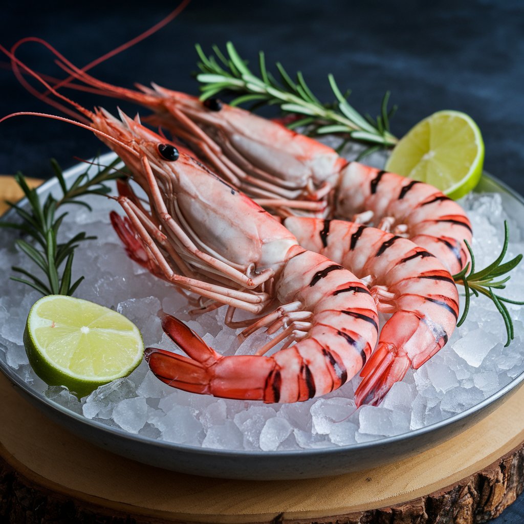 Fresh Wild Caught Red Tiger Prawns (4/5), 1kg (S$5.50 per 100g) - De ...