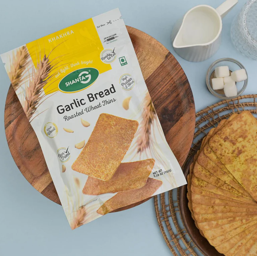 Shanta G Wheat Thins Garlic Bread 150 G Pouch - PRIME WHOLESALE | Take App