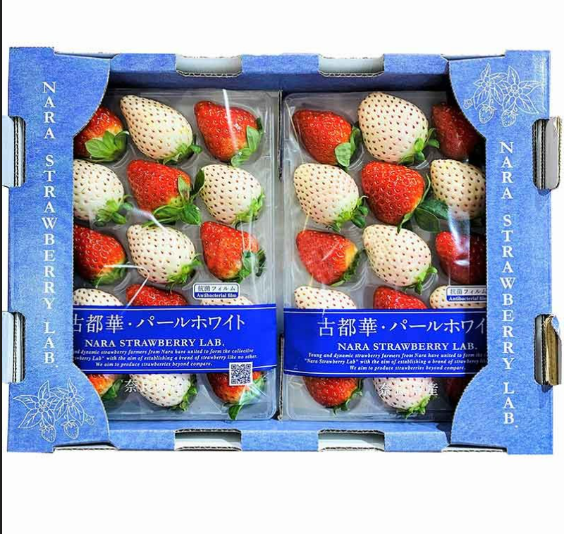 Japan Nara Lab Strawberries - Kotoka Red / Awayuki Pink (Dual-Colored ...