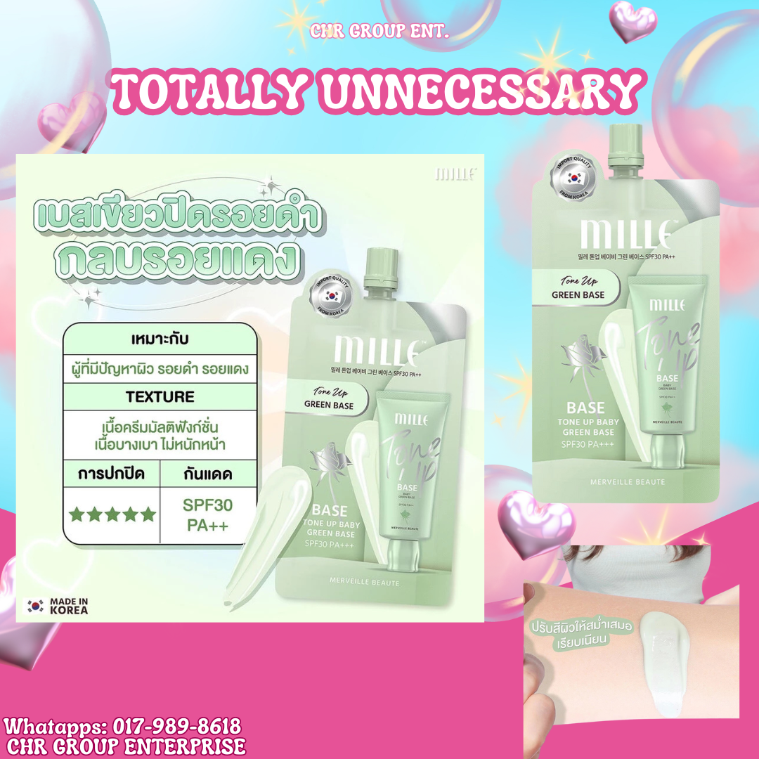 Mille Tone Up Baby Green Base SPF30 PA++ 6g. - Totallyunnecessary