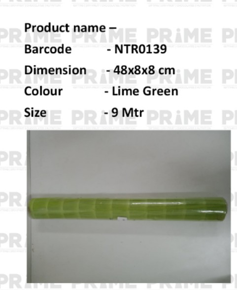 Lime Green Checker Net Roll 9 Meters - Cherish - Giftings by PRIME