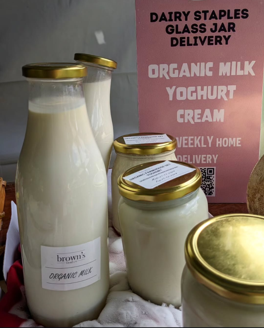 Organic French whole milk set yoghurt 700 ml - Brown's Food Co. | Take App