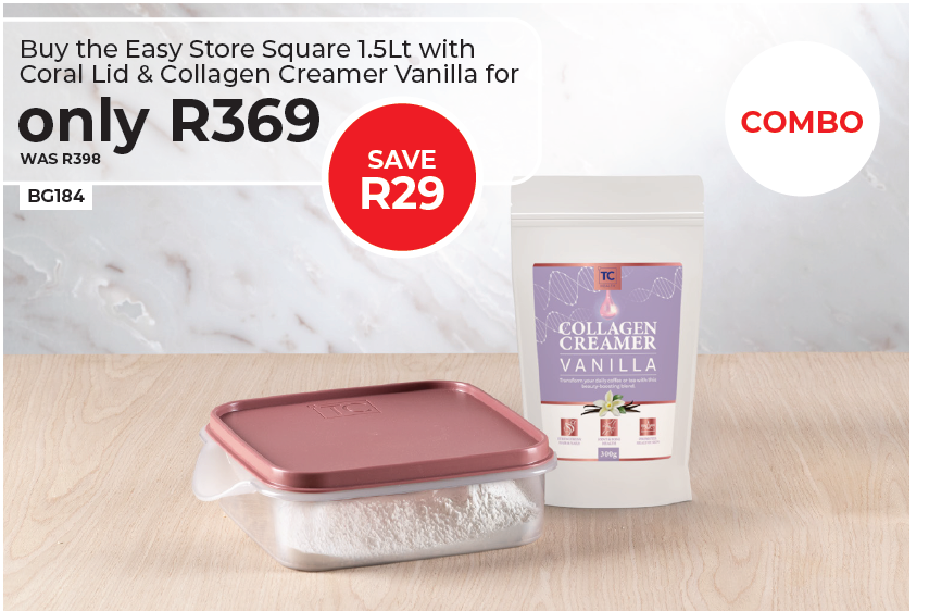 Easy Store Square With Lid 1.5Lt - Coral & Collagen Creamer Vanilla ...