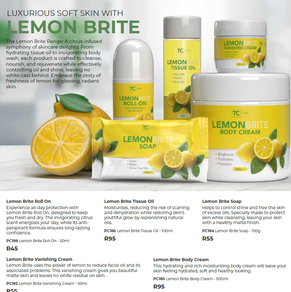 Lemon Brite Vanishing Cream - 50ml - Table Charm Windhoek Central ...