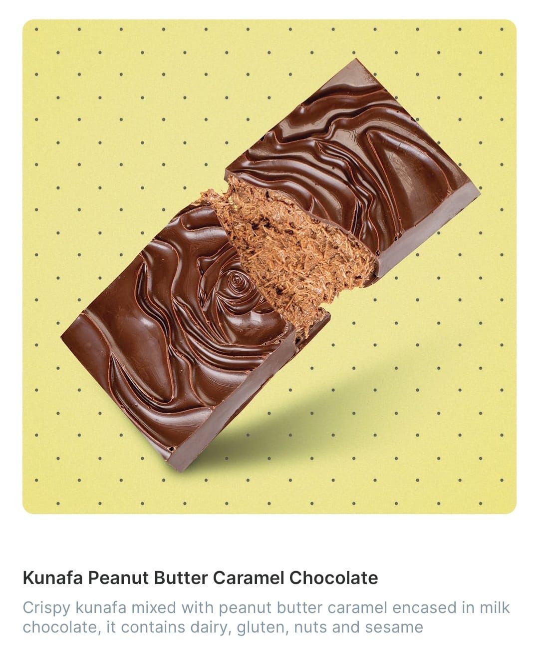 Rose - Kunafa Peanut Butter Caramel Chocolate (200g) - Safa Sunnah ...
