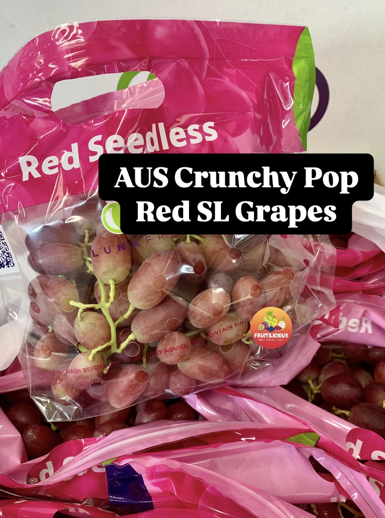 CRUNCHY POP ™️ RED SL GRAPES - FRUITILICIOUS SG - Online Premium Fresh ...