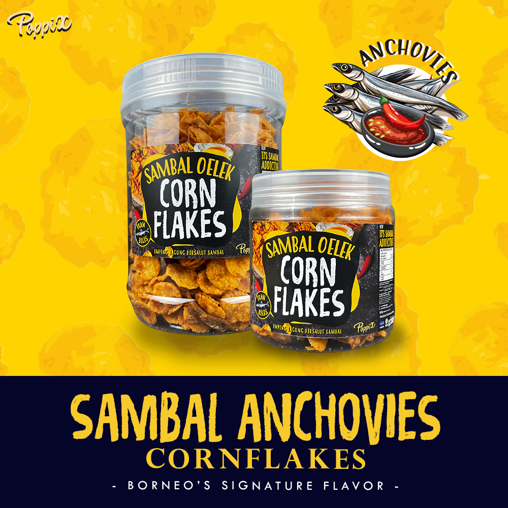 Sambal Anchovies Cornflakes - Poppix Snacks | Take App
