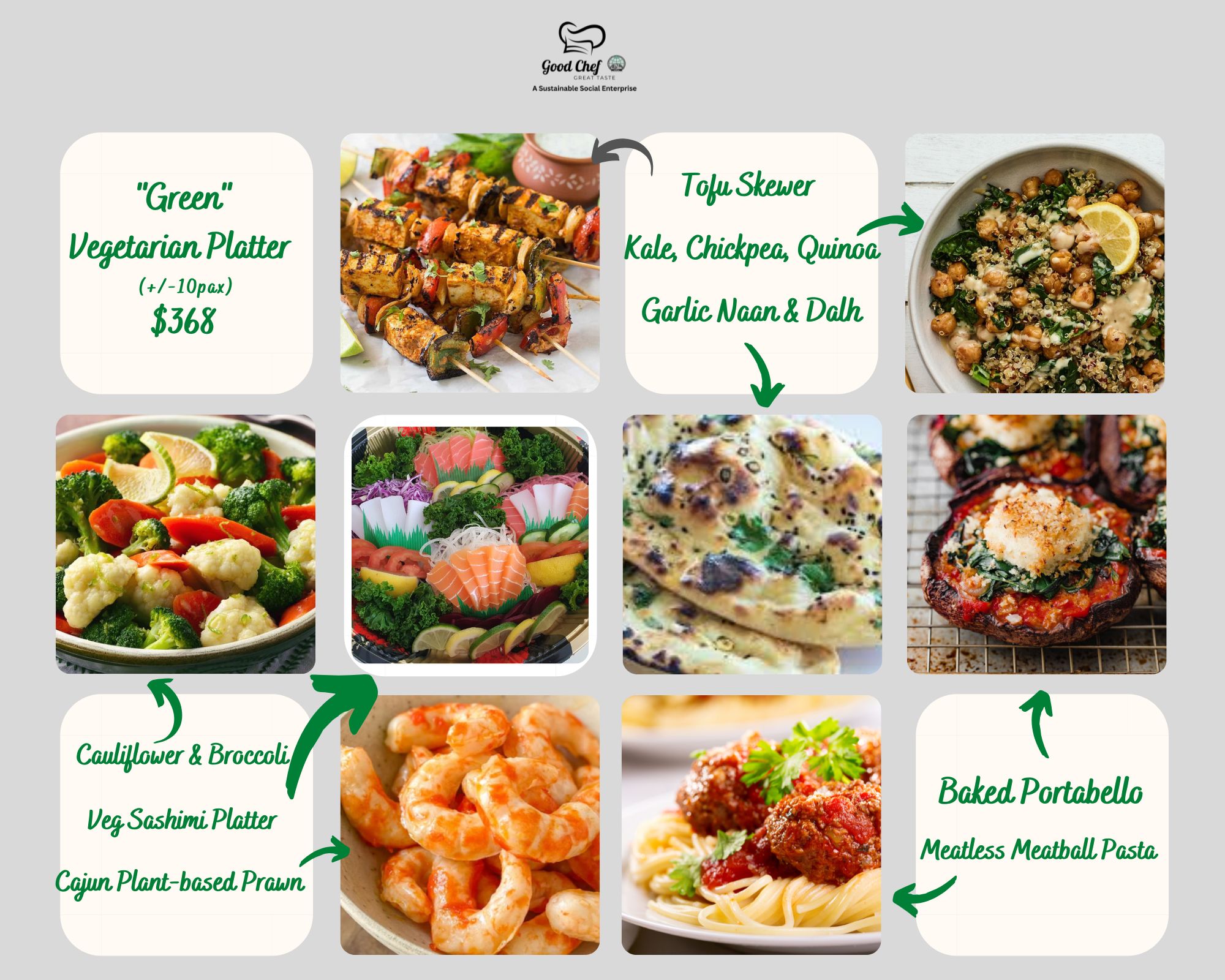 Vegetarian Mini Buffet - Halal Certified Catering | Take App