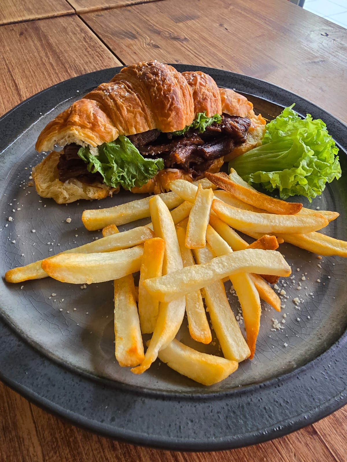 Croissant BBQ or Teriyaki Pulled Beef/Chicken Sandwich - _Rustique by ...