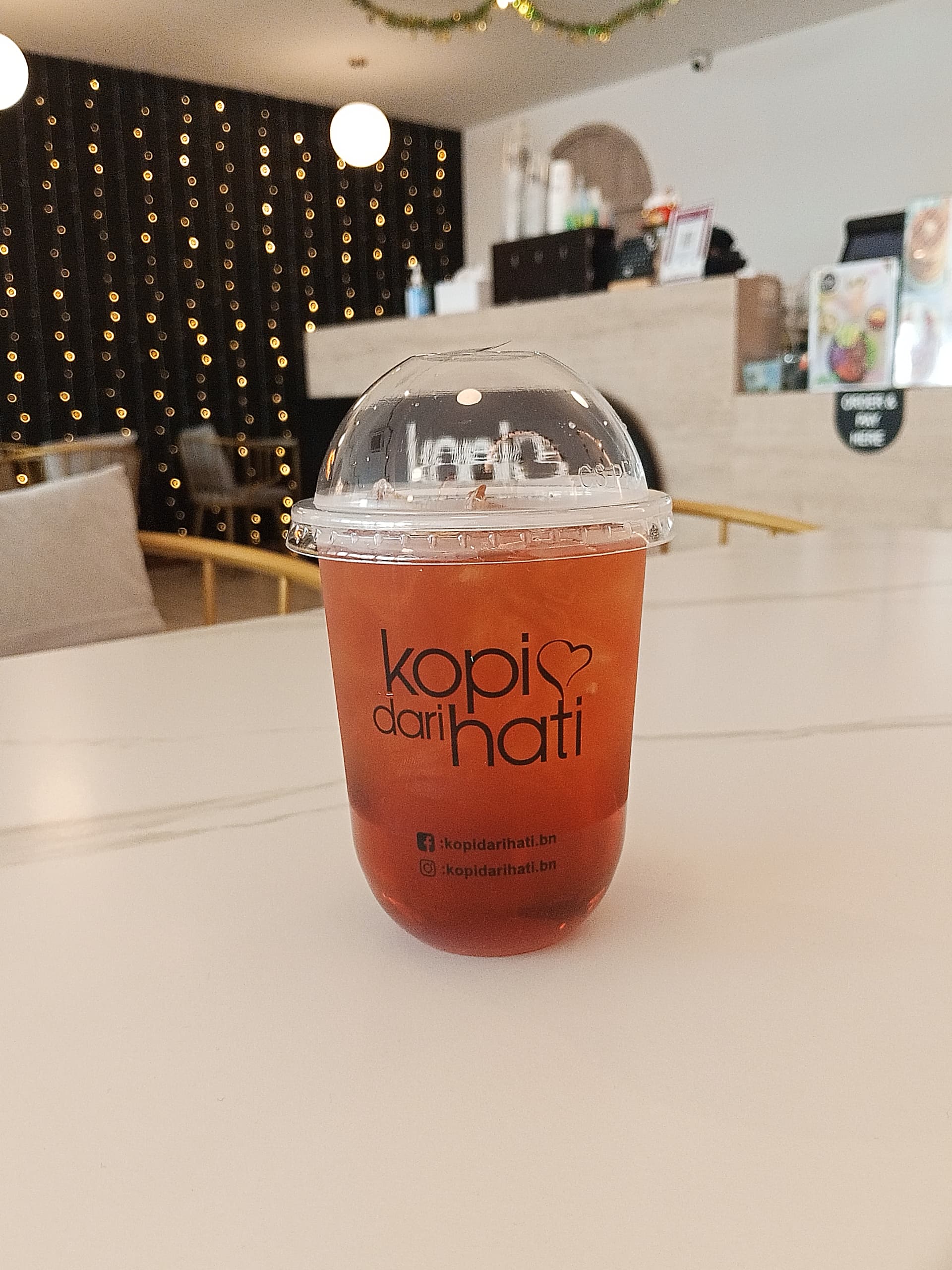 Peach Tea - Kopi Dari Hati @ Kiarong Complex| Restaurant & Café in Brunei | Fresh Brews ...